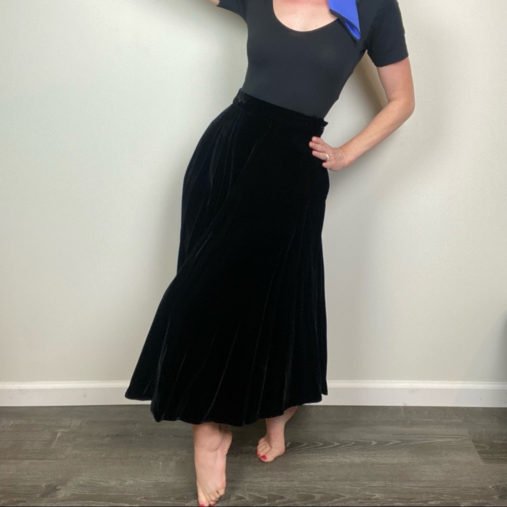 Talbots Velvet Midi Skirt - Gem